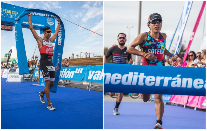 Santander y Sotelo vencen el olímpico del Valencia Triatlón 2018