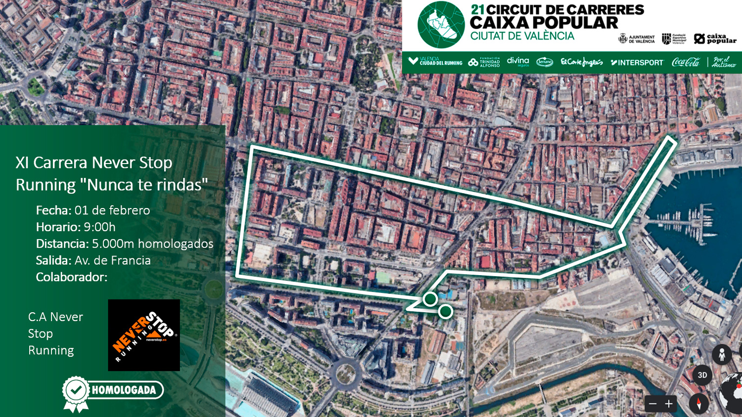 XI Carrera Never Stop Running ‘Nunca te rindas’ · Valencia Ciudad del Running